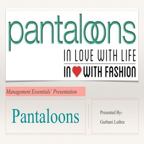 Company Analysis of Pantaloons | PPTX