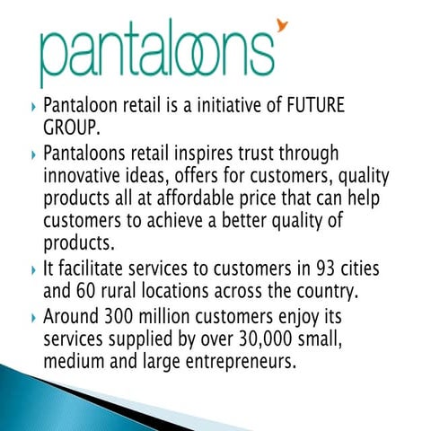 Pantaloon ss | PPT