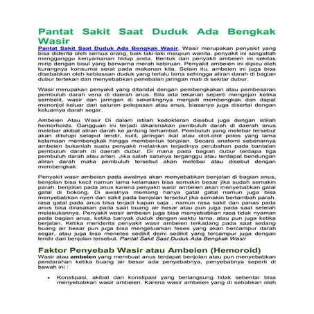 Ciri2 wasir hemoroid mulai sembuh | PDF