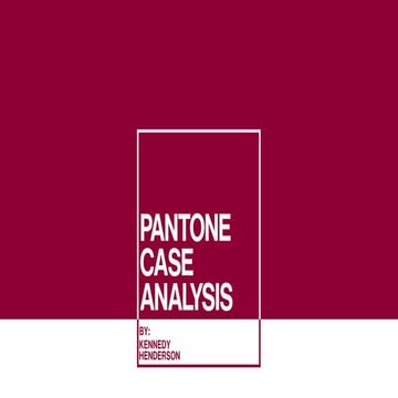 Pantone Case Analysis: Color of the Year | PDF