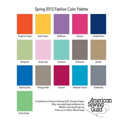 Pantone Spring 2012 Color Palette | PDF