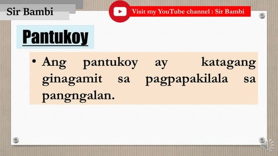 Pangngatnig || Panlinaw ||Panubali II Paninsay || Pamukod || Pananhi ...