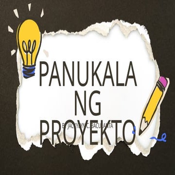 Panukalang Proyekto at mga katangian nito.pptx