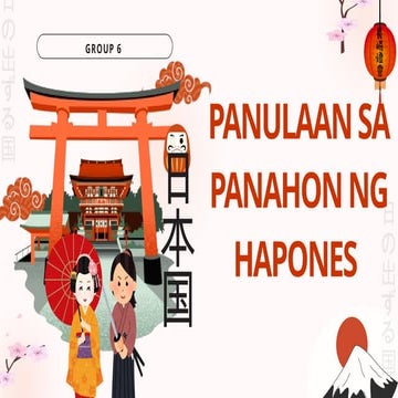 Panulaan sapanahon ng hapones. ( Panulaang Filipino) ptx | PPTX