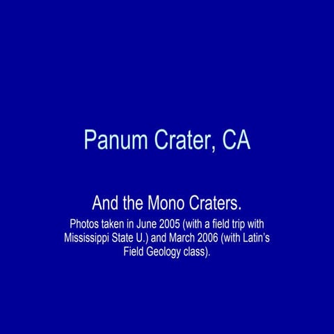 Panum Crater | PPT