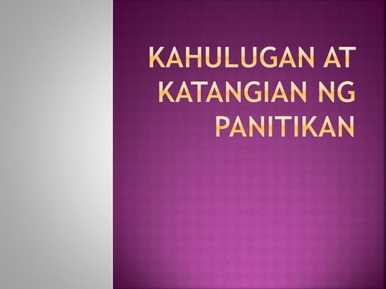Ang panitikan | PPT