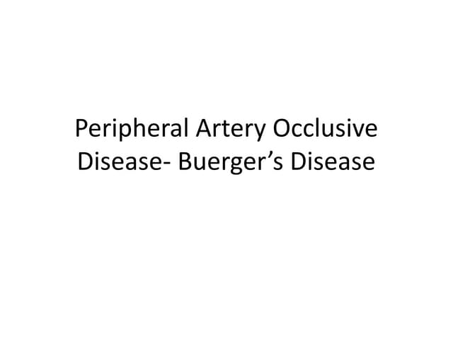 Peripheral Vascular Disease Case Presentation | PPTX