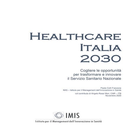 Paolo colli paper sanita-2030 con un mio contributo sulla emodialisi | PDF
