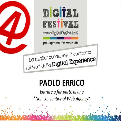 Paolo Errico - Entrare a far parte di una "Non Web Agency" - Digital for Job | PDF