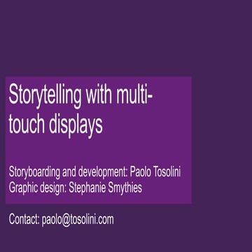 Storytelling with multi-touch devices: Paolo Tosolini's portfolio | PPTX | Computing ...