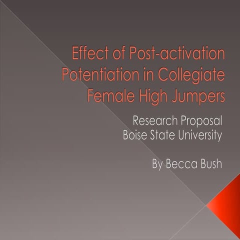 Post-activation Potentiation | PPTX