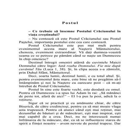 Papacioc arsenie despre post | PDF