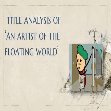 An Artist of The Floating World | PPTX | Hobbies & Interests