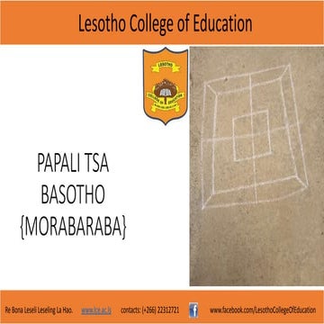 LEBOLLO LA SESOTHO LA BASHEMANE | PPTX