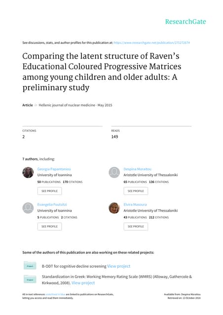 Ravens Progressive Matrices | PPTX