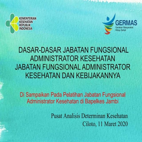 Paparan dasar dan jabfung adminkes | PPT
