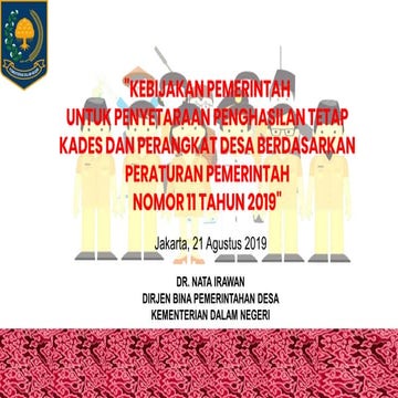 PAPARAN DIRJEN PEMDES RAKERNIS PKS 2019.ppt