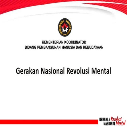 Paparan gerakan nasional revolusi mental | PPTX