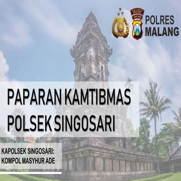 paparan kapolsek dalam melaksanakann anev | PPTX