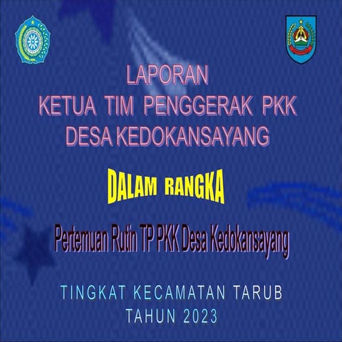 Contoh laporan pelaksanaan kegiatan 10 program pokok pkk | DOCX