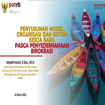 Paparan Model Organisasi dan Sistem Kerja Pemda Pasca PB - 16 Maret ...
