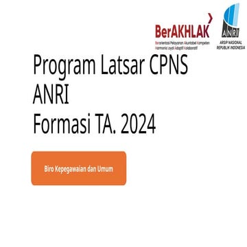 Paparan Program Latsar CPNS Arsip Nasional | PPTX