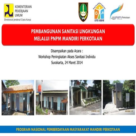 program pnpm mandiri perkotaan tentang pembangunan sanitasi di ...