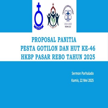 PAPARAN PROPOSAL GOTILON & HUT-46 HKBP Pasar Rebo.pptx
