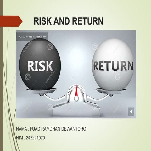 risiko dan tingkat pengembalian | PDF