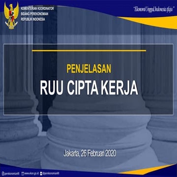 Paparan ruu cipta kerja | PPTX