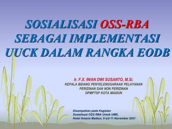 Sosialisasi KKPR | PPT
