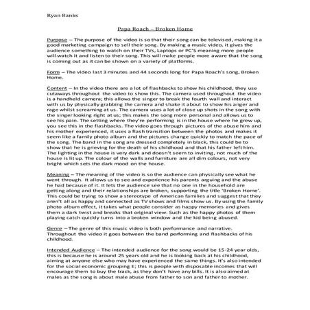 Papa roach – broken home ryan | DOCX