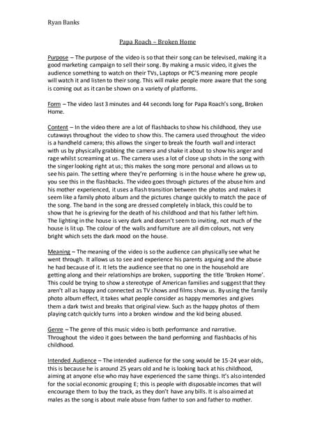 Music video analysis | PPT