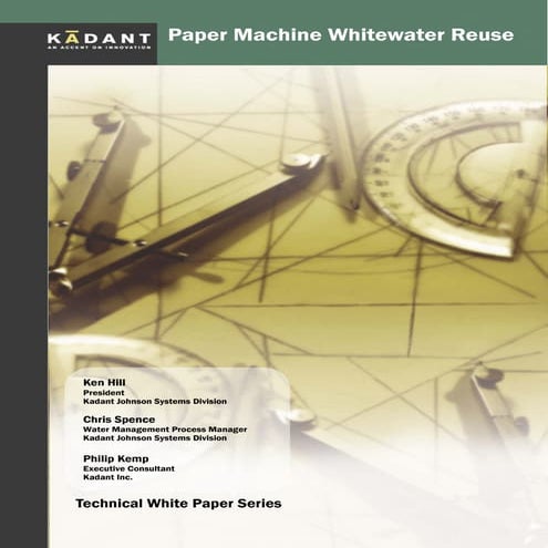 Paper Machine Whitewater Reuse | PDF