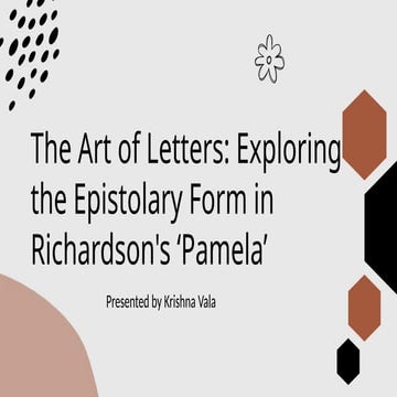 The Art of Letters: Exploring the Epistolary Form in Richardson's ...