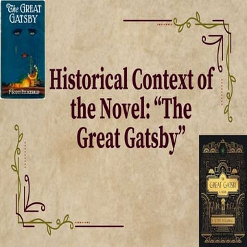 Historical Background of The Novel "The Great Gatsby" .pptx