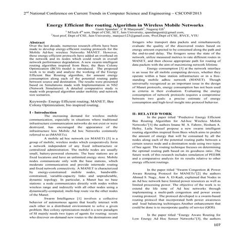 Paper 3 Energy Efficient Bee Routing Algorithm In Wireless Mobile Pdf 0697