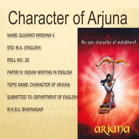 Character of Arjuna | PPTX