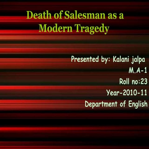 Paper 5 death of salesman | PPT