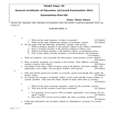 EConomics Paper | DOCX