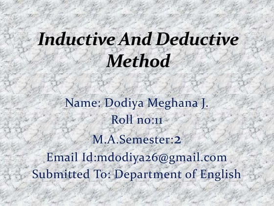 Definition of inductive and deductive research approaches & type of ...