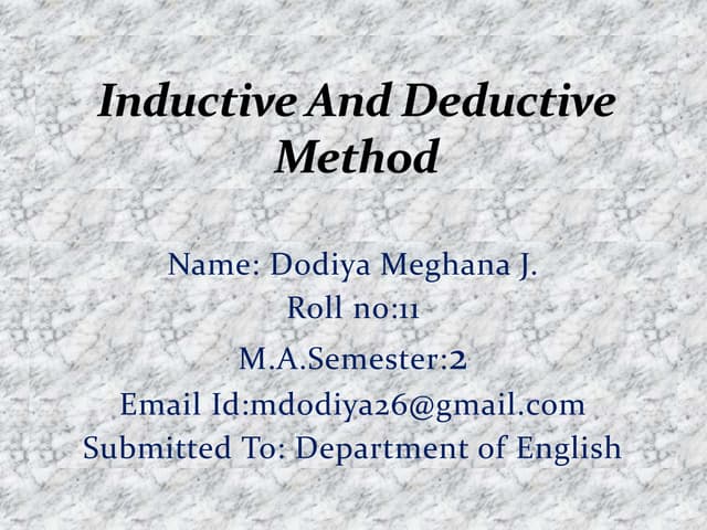 Deductive method | PPTX