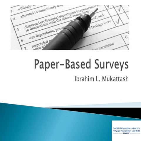 Paper based surveys | PPTX