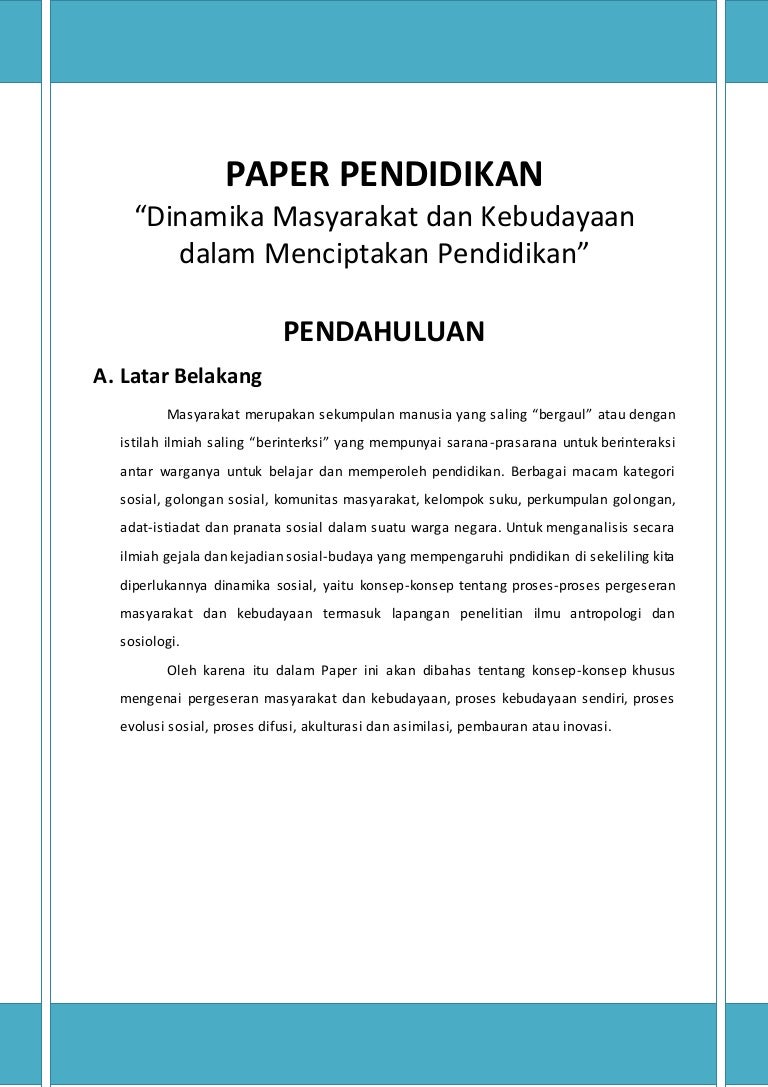 Paper pendidikan