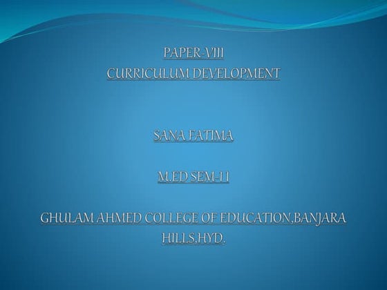 Taba model of curriculum development | PPTX | Educational Assessment ...