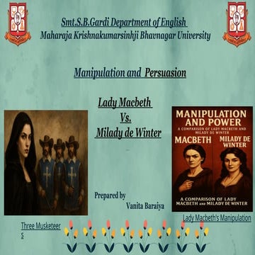 Comparison between Lady Macbeth and Melady De Winter | PPTX