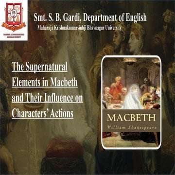 The Supernatural Elements in Macbeth and Their Influence on Characters ...