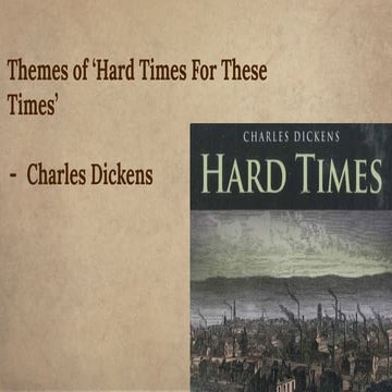 Industrial Shadows: Major Themes in Hard Times by Charles Dickens | PPT