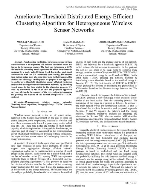 Neural network based energy efficient clustering and routing | PDF