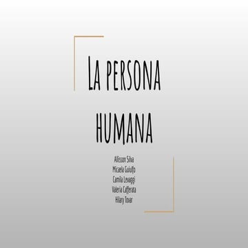 La persona humana | PDF